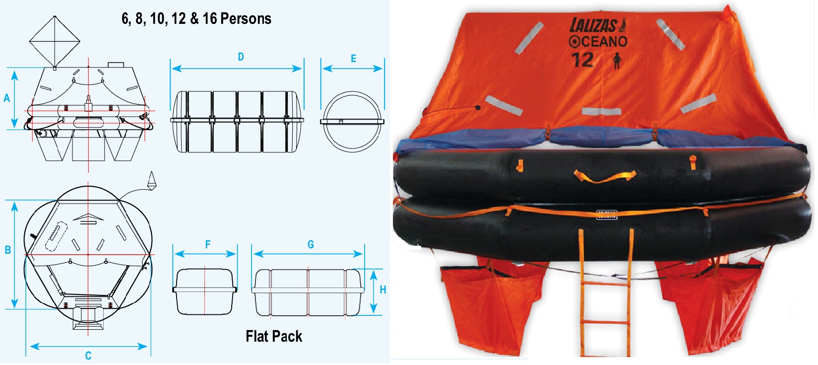 life raft 6 person
